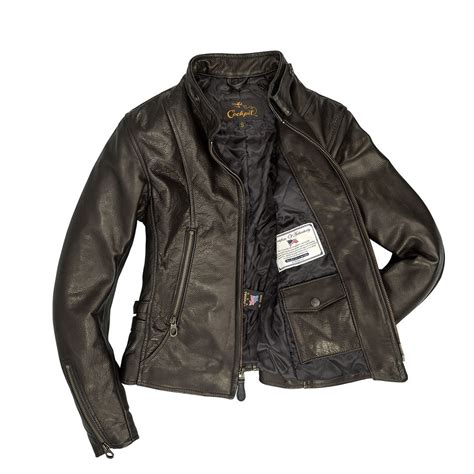 Cockpit Usa Womens Cafe Racer Motocross Jacket Black Usa Made