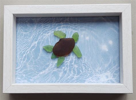 Beach Glass Turtle In 2024 Sea Glass Crafts Sea Glass Art Diy Sea