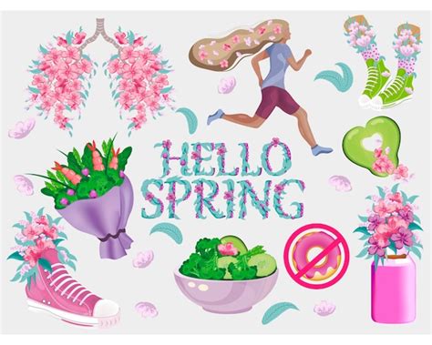 Premium Vector Spring Set Of Icons