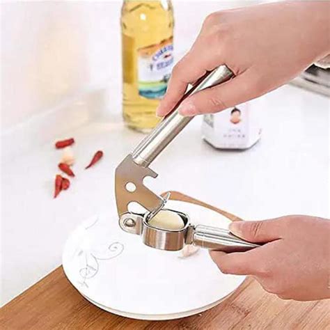Steel Ginger Garlic Press Crusher And Mincer Best Garlic And Ginger Smasher Squeezer For