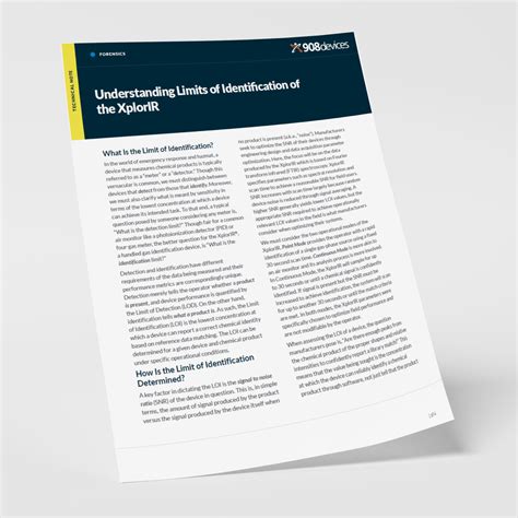 Understanding Limits Of Identification Of The Xplorir 908 Devices