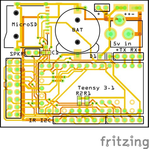 Fritzing Project 32x32 RGB Led Matrix PCB For Teensy 3 1
