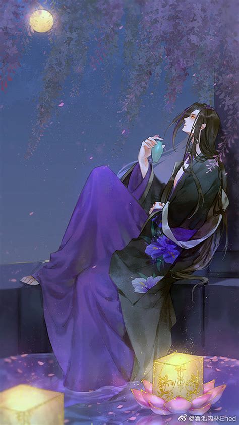 夜下独酌 花瓣网