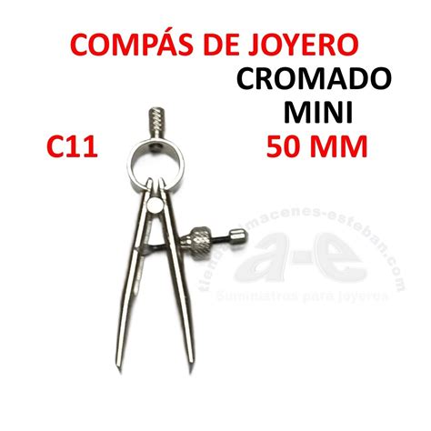 Compas De Joyero 50mm Niquelado Mini C11