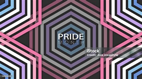 Happy Pride Month Bigender Pride Flag Honeycomb Star Background Stock Illustration Download