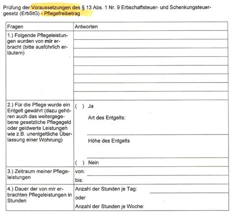 20000 Euro Zusätzlicher Erbschaftsteuer Freibetrag Bei Pflege