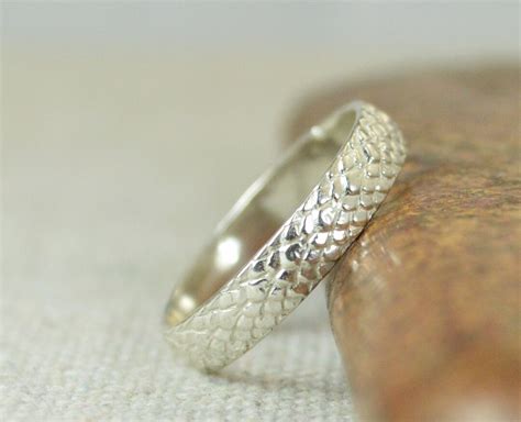 Silver Snake Scale Ring Sterling Ring Dragon Scale Ring Silver