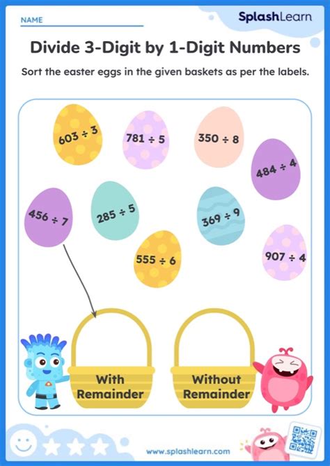 Divide 3 Digit By 1 Digit Numbers Worksheets Free And Printable