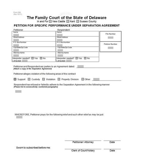 Trial Separation Agreement Form 43 Official Separation Agreement