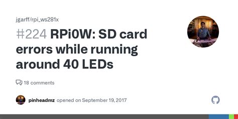 RPi W SD Card Errors While Running Around LEDs Issue Jgarff Rpi Ws X GitHub