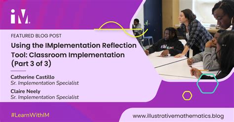 Using The Implementation Reflection Tool Classroom Implementation