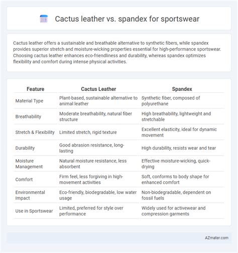 Cactus Leather Vs Spandex For Sportswear What Is The Difference