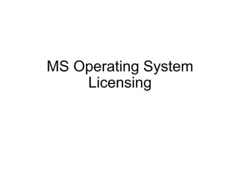 Licensing Windows Server 2012 R2 Ppt