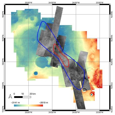 An Overview Map Of The 9 Test Cassis Images Co Registered With The Ctx