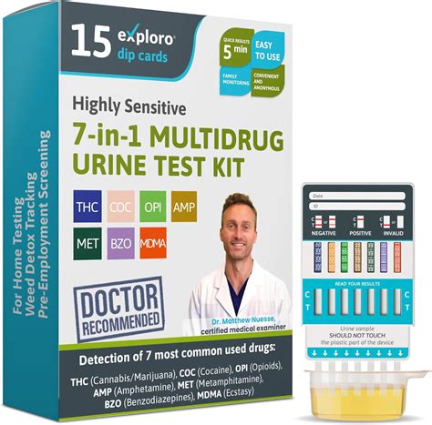 Exploro Home Drug Test Kit For All Drugs 7 Panel Urine