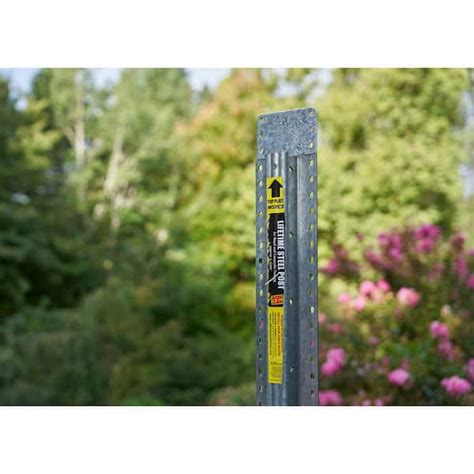 8 Ft Galvanized Metal Fence Posts The Home Depot
