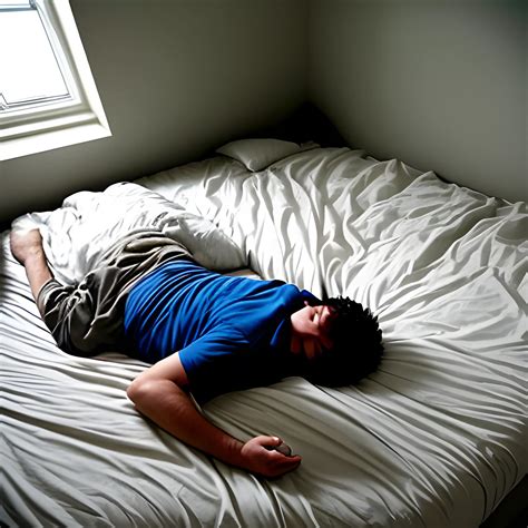 1. A lazy person sleeping in an unmade bed, symbolizing laziness and lack of initiative. - Arthub.ai