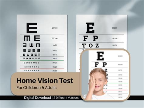 Pediatric Eye Chart Poster Vision Chart Visual Acuity Test Snellen