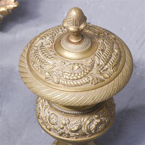 Set Of 4 French Gilded Brass Tie Backs Georgian Antiques