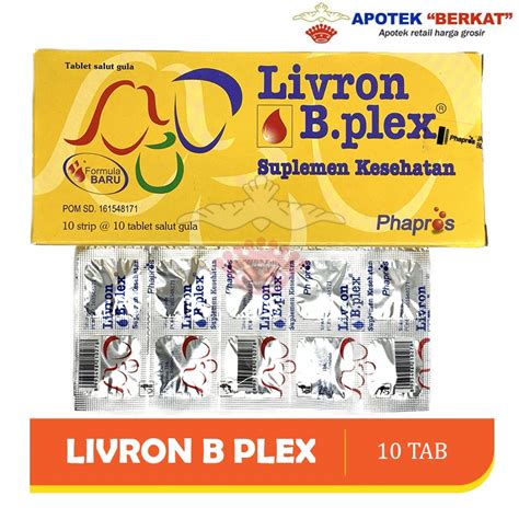 Jual Livron B Plex Strip Isi 10 Tablet Multivitamin Shopee Indonesia