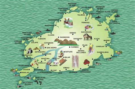 Bohol Attractions Map