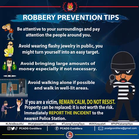 Robbery Prevention Tips • Be Attentive Pcadg Cordillera