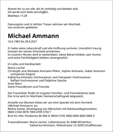 Michael Ammann Hommages
