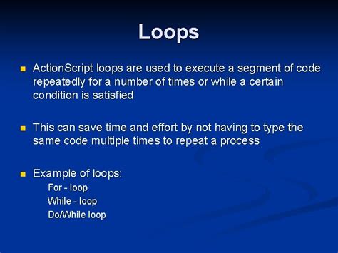 introduction to flash action script statements loops conditional