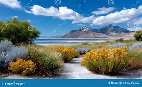 Great Salt Lake Vector Map Isolated On White Background High Detailed