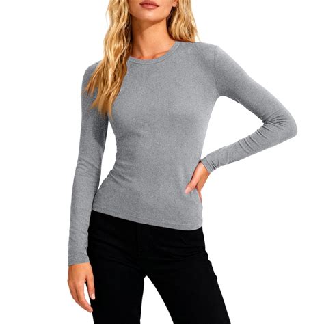 Grmtclth Long Sleeve Underscrub For Women Classic Crew Neck Scrub Tee