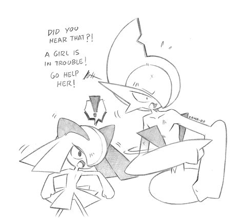 Kirlia And Gallade Pokemon Drawn By Superiordutchsauce Danbooru