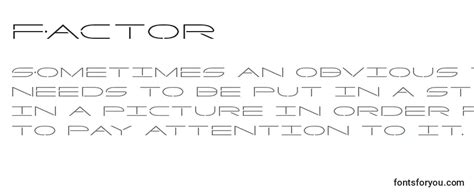 Factor Font Download For Free Online