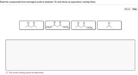 Solved Rank The Compounds From Strongest Acids To Weakest