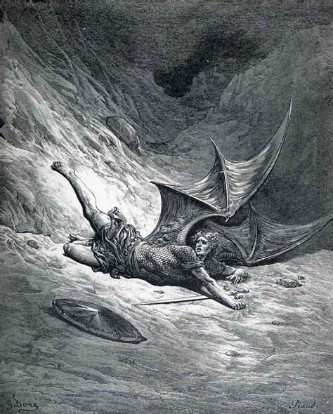 Lucifer Gustave Doré Gustave Dore Norman Rockwell The Fallen Angel
