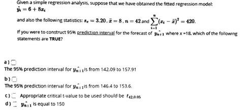Solved Given A Simple Regression Analysis Suppose That We