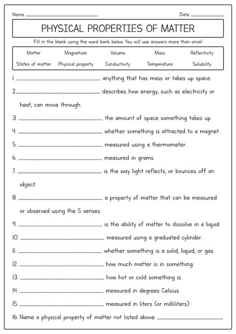19 Fun States Of Matter Worksheets States Of Matter Worksheet Matter