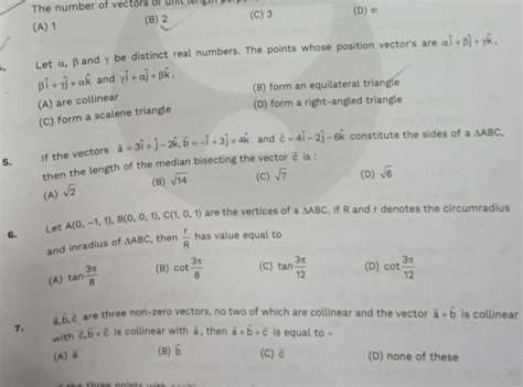 Vec{a} Vec{b} Vec{c} Are Three Non Zero Vectors No Two Of Which Are
