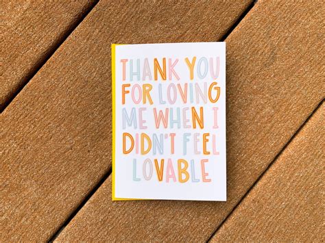 Thank You For Loving Me Card By Stonedonut Design Stone Donut Design