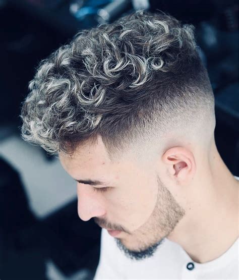 White Highlights On Dark Curly Hair