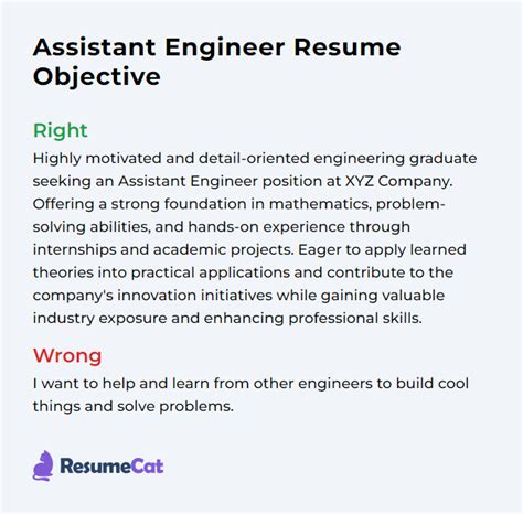 Top 17 Assistant Engineer Resume Objective Examples
