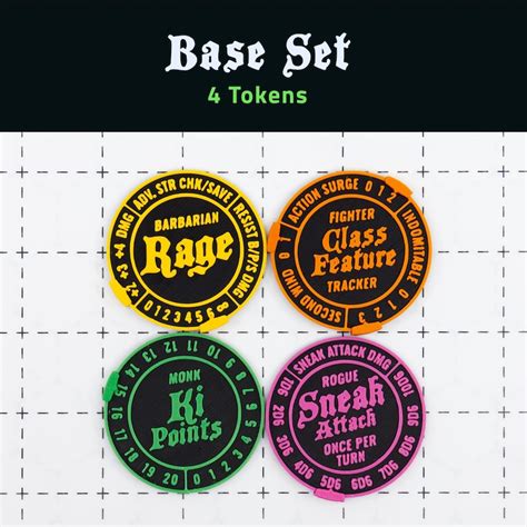 Dandd 5e Martial Ability Class Token Sets Fighter Rogue Barbarian