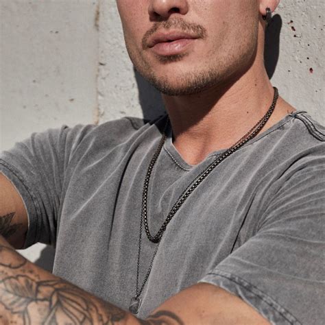 Flame Mens Chain Necklace Arms Of Eve Wolf And Badger