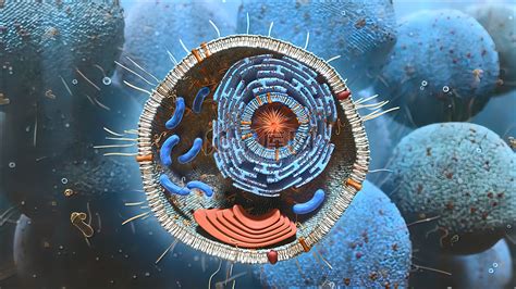 细胞结构和成分、线粒体、细胞核和细胞质高清摄影大图 千库网