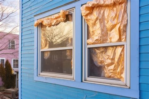 Premium Ai Image Closeup Of Window Insulation Kit Installed Created With Generative Ai
