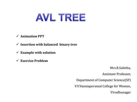 Avl Tree Animationppt