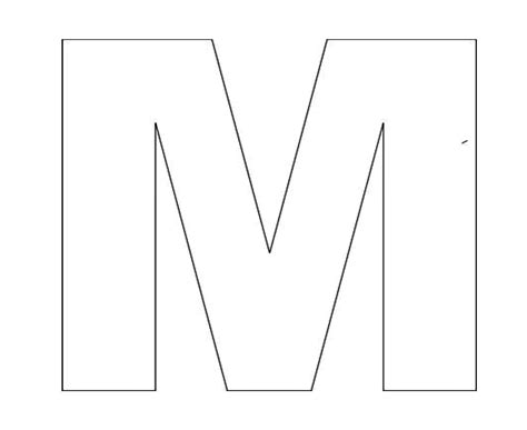 Letter M Printable Template