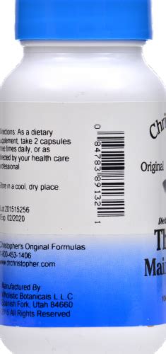 Christophers Thyroid Maintenance Formula 100 Ct Frys Food Stores