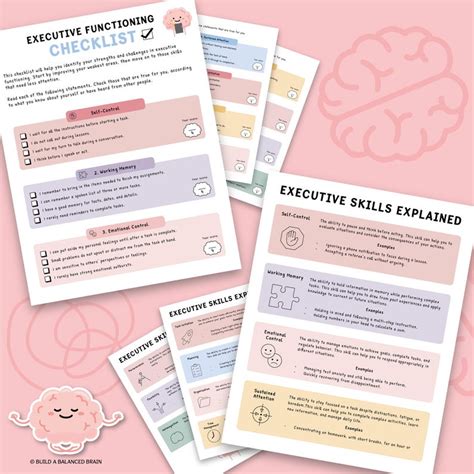 Executive Functioning Skills Cheat Sheet Executive Function Checklist