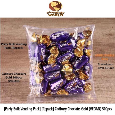 [party Bulk Vending Pack]cadbury Choclairs Gold 500pcs Shopee Malaysia