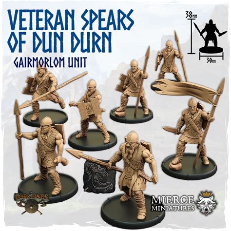 Darklands Albainn Veteran Spears Of Dun Durn Gairmorlom Unit [digital] Mierce Miniatures